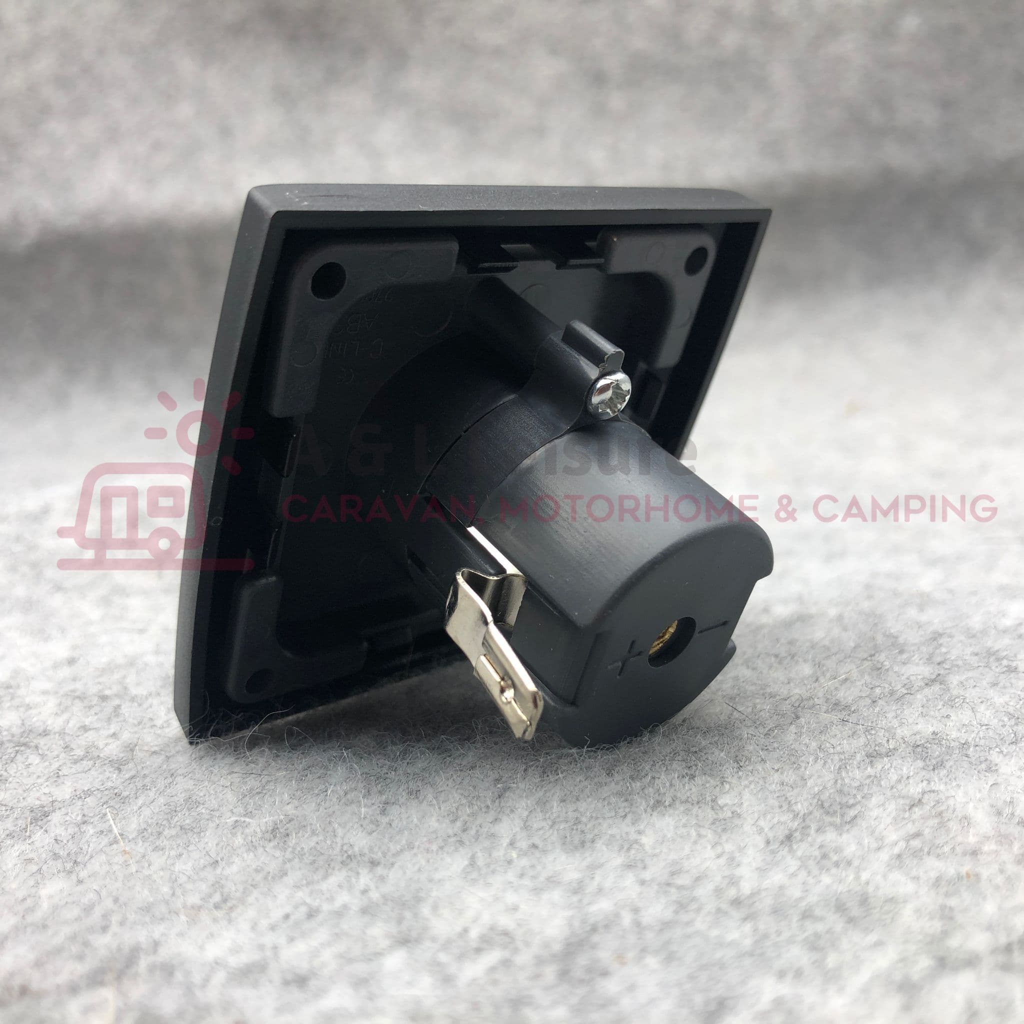 CBE C-Line 12V AUX Socket & Faceplate - CS Black Range